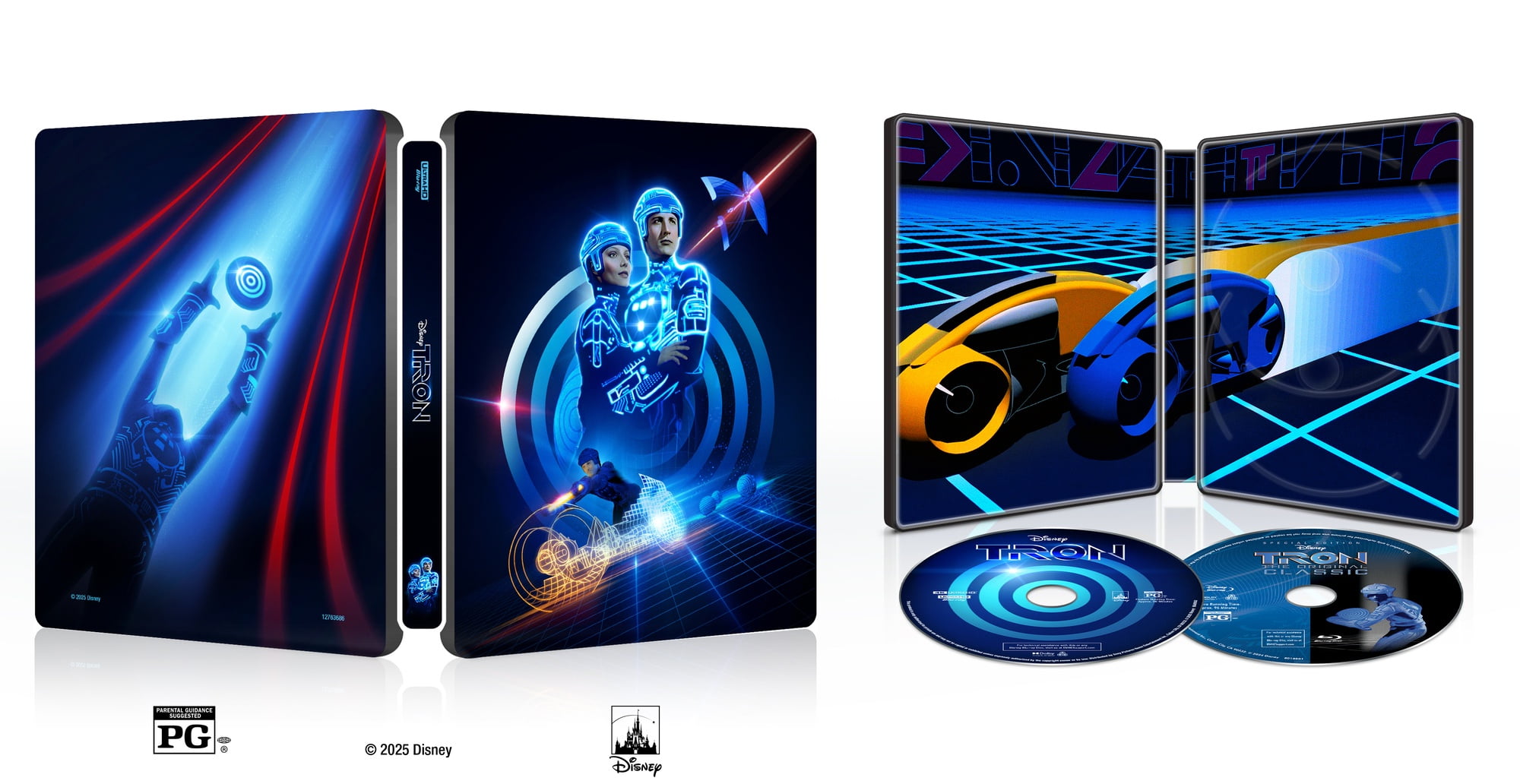 Tron (Steelbook) (4K Ultra HD + Blu-ray + Digital Copy) Walt Disney ...