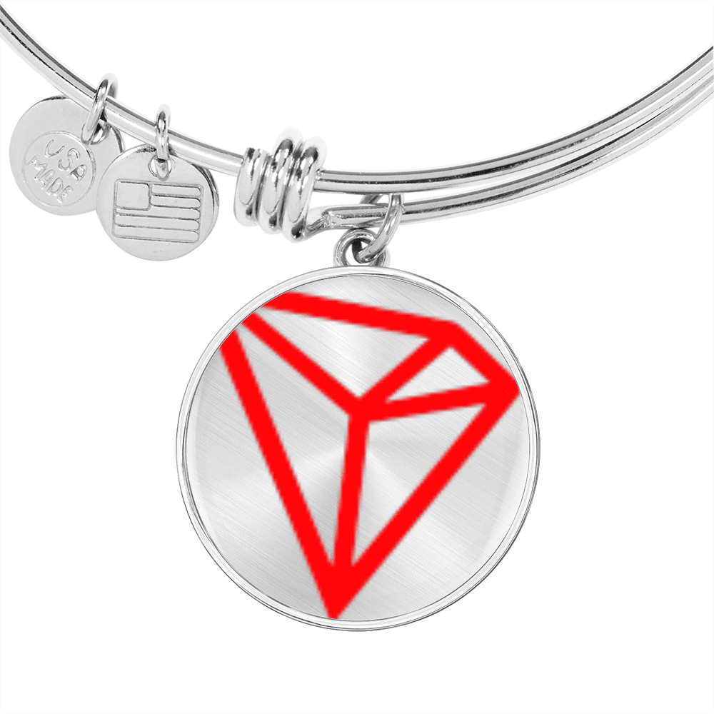Tron (TRX) Bracelet Stainless Steel or 18k Gold Circle Bangle - Walmart.com