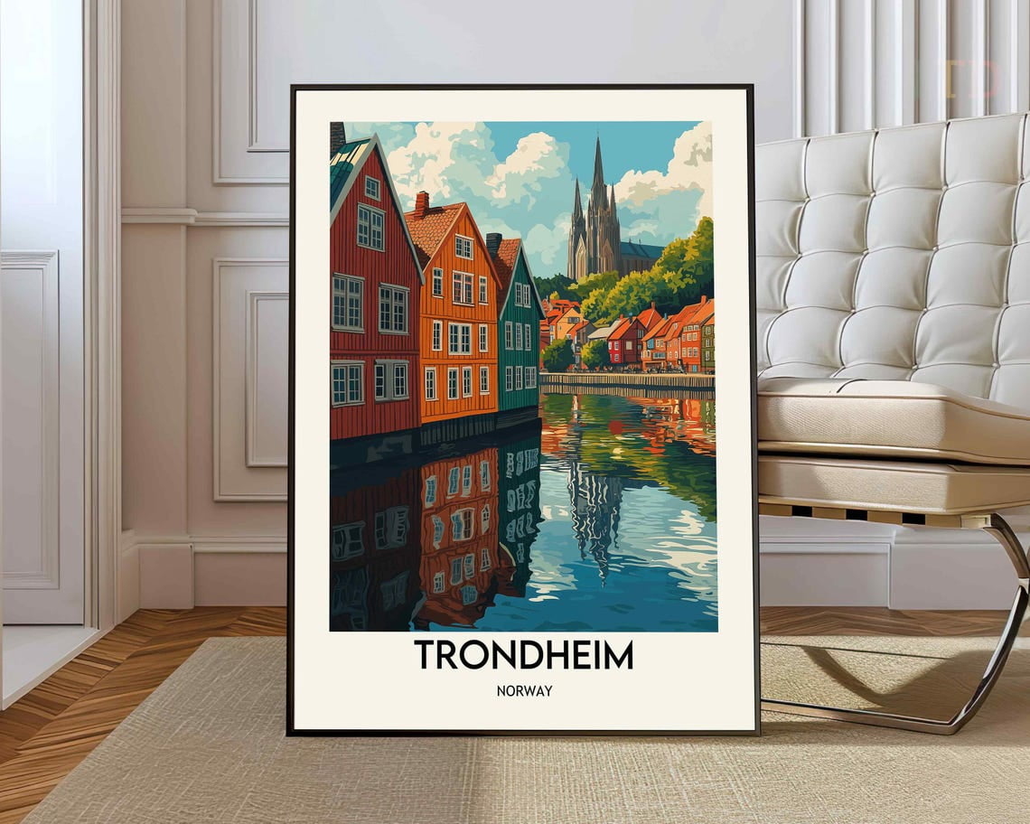 Trondheim Poster, Trondheimtrondheim Print, Trondheim Photo, Trondheim ...