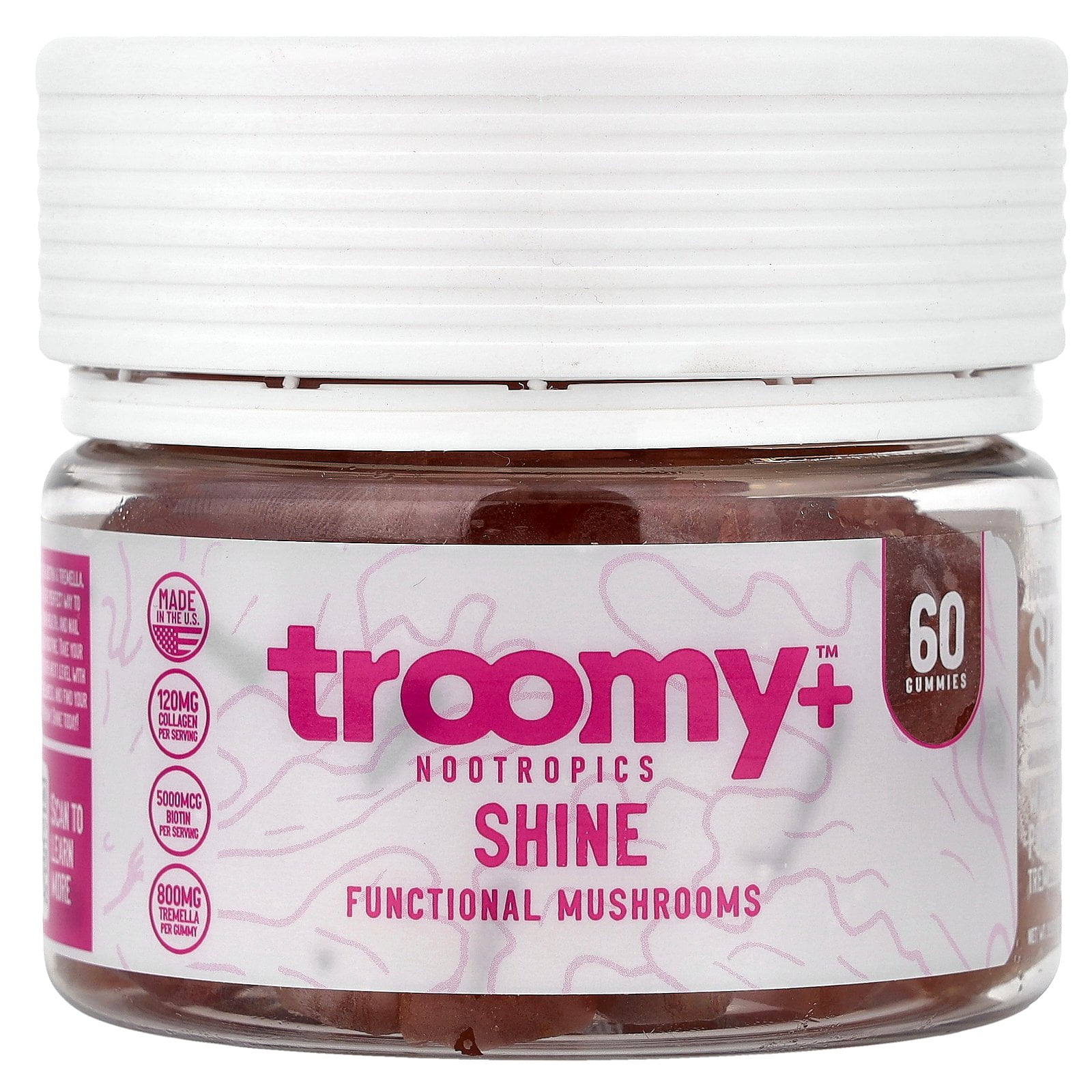Troomy Shine: Natural Beauty Gummies - Biotin + Collagen + Tremella ...