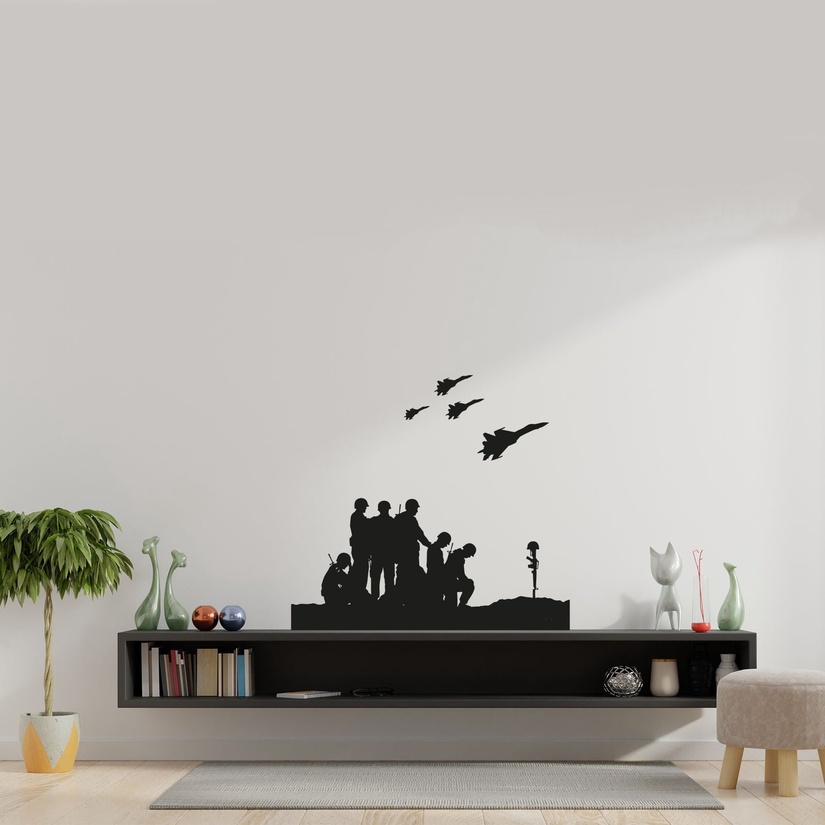Troops Helicopter Military Swat Team Army Men Soldier Wall Sticker Art ...