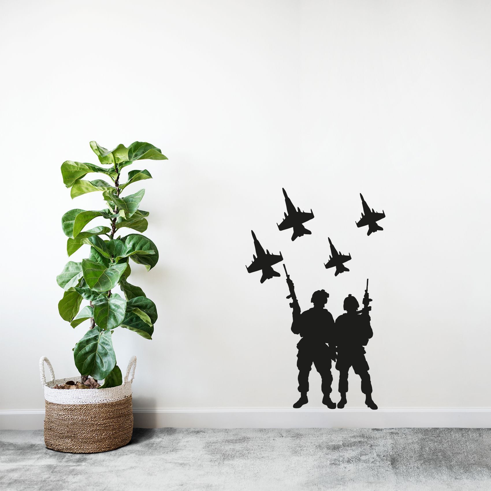 Troops Helicopter Military Swat Team Army Men Soldier Wall Sticker Art ...