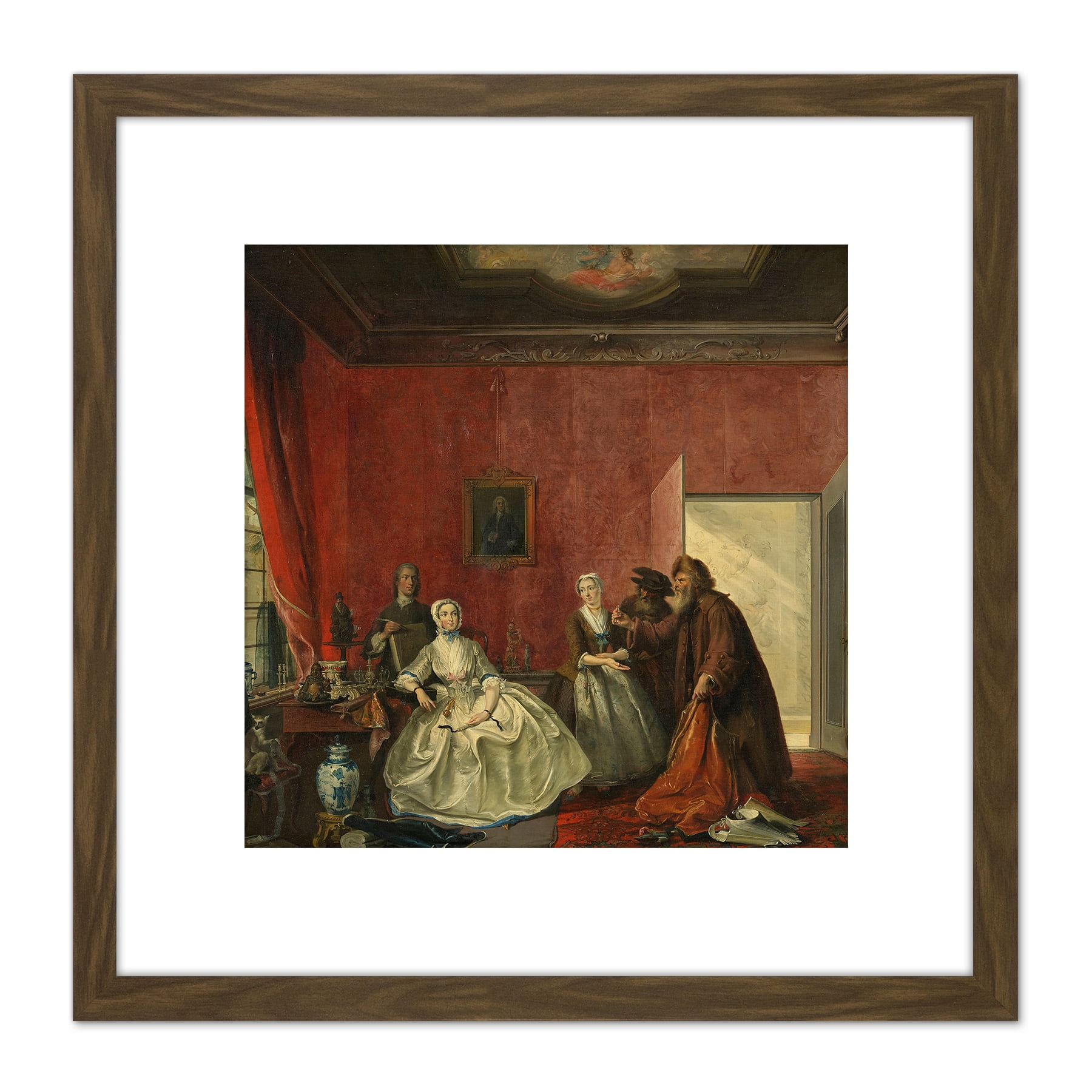 Troost Johanna Jewish Merchants 8X8 Inch Square Wooden Framed Wall Art ...