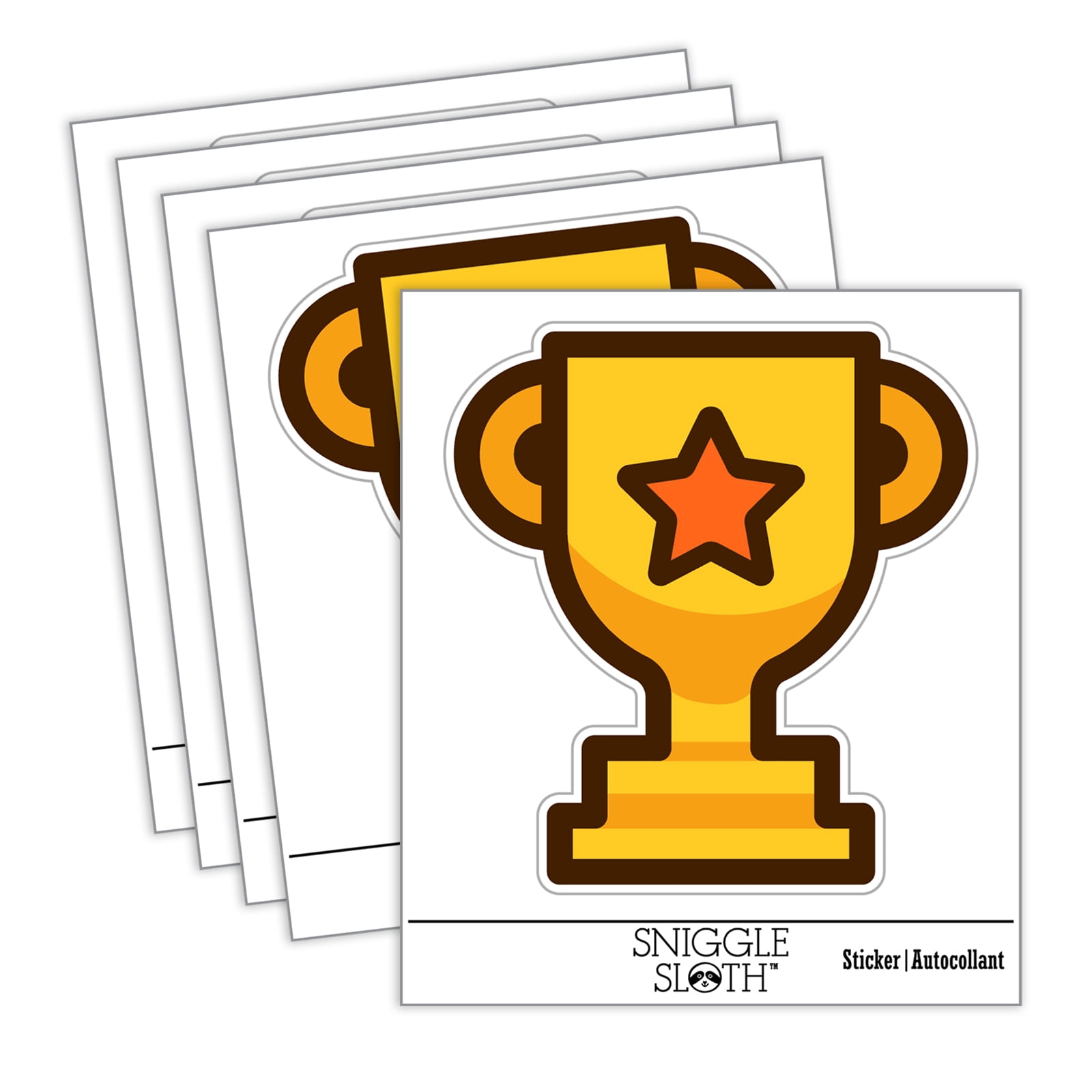 Trophy Award Outline with Star Car Window Bumper Water Bottle Phone ...
