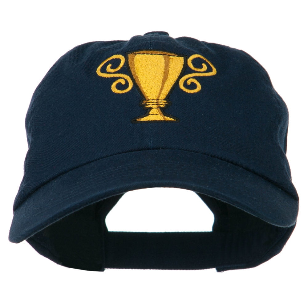 Trophy Cup Embroidered Low Profile Washed Cap - Navy OSFM - Walmart.com