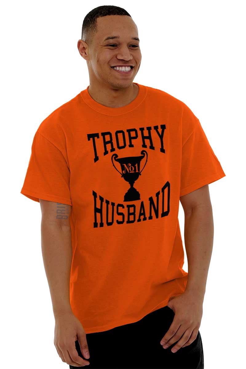 Trophy Husband No. 1 Hubby Award Men's Big & Tall Crewneck Graphic Tee ...