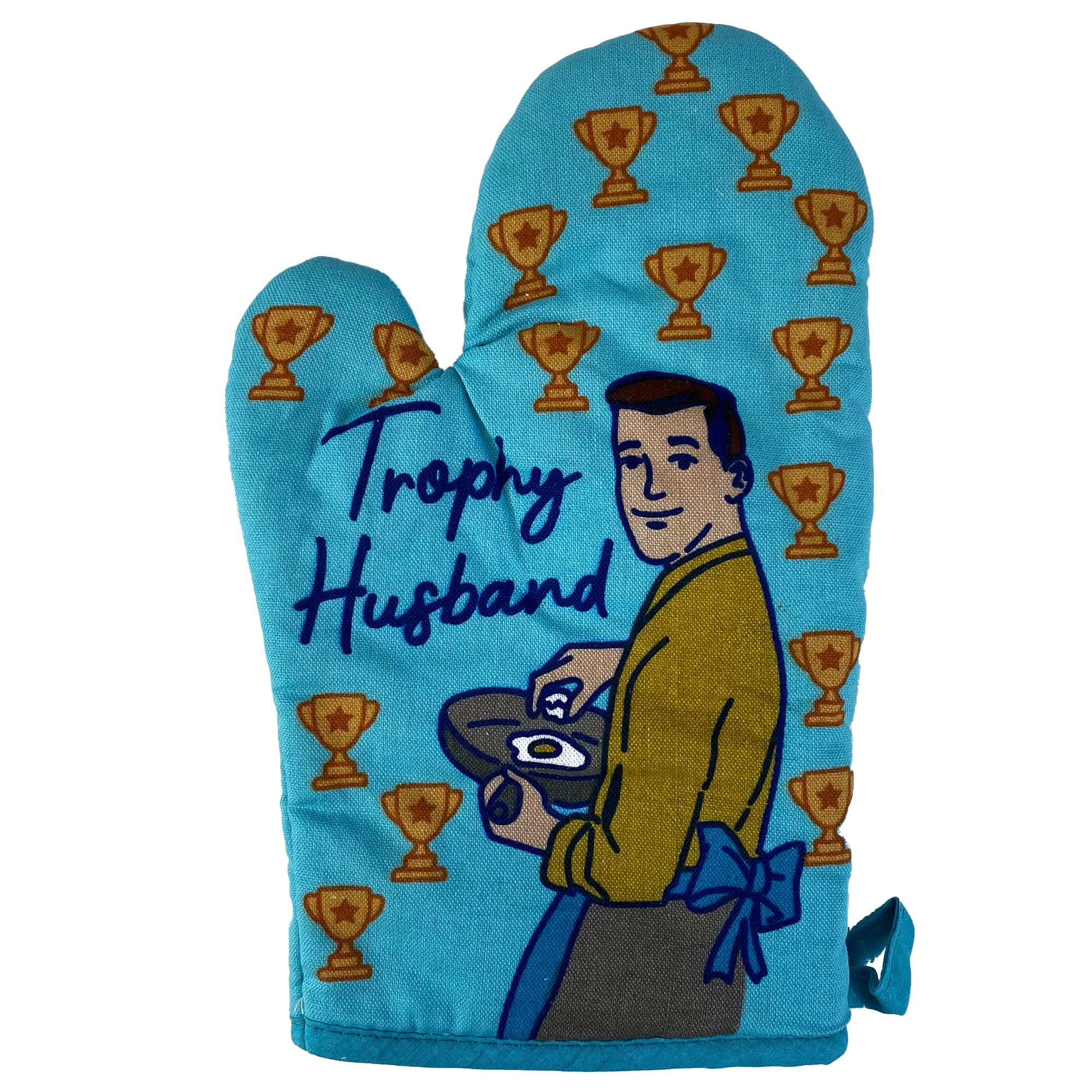 Trophy Husband Oven Mitt Funny Wedding Gift Fiance Cooking Kitchen ...
