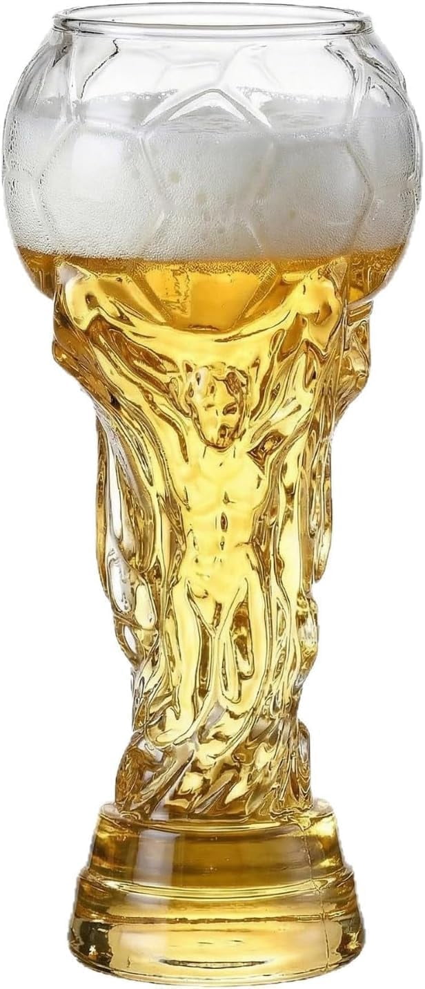 Trophy Style Beer Glass for 2026 Soccer Cuip, Large Beer Mug for 2026 ...