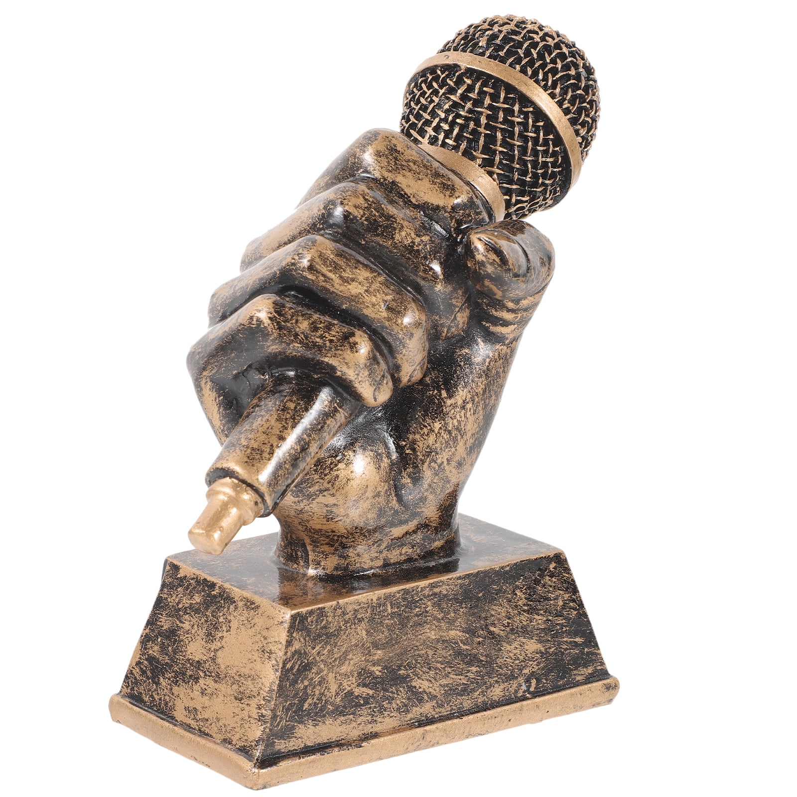 Trophy for Karaoke Funny Mic Microphone Trophies Student Golden ...