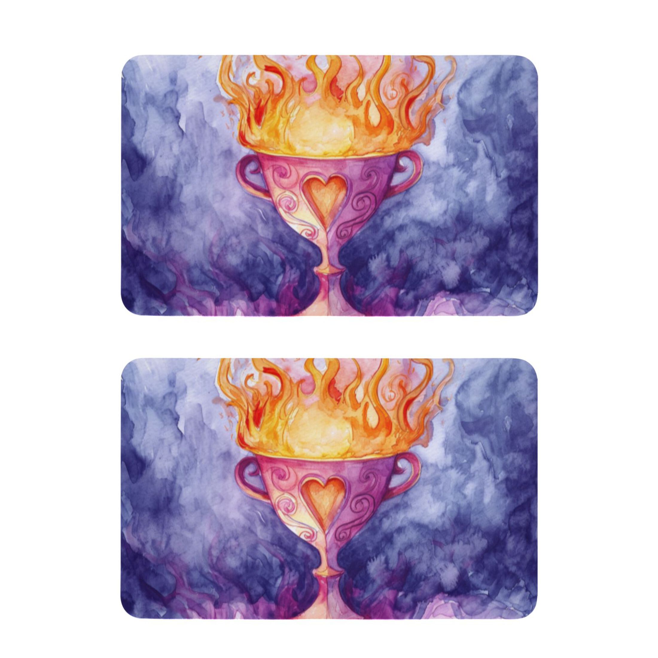 Trophy with Fire Refrigerator Magnet Stickers Square Fridge Magnetic ...