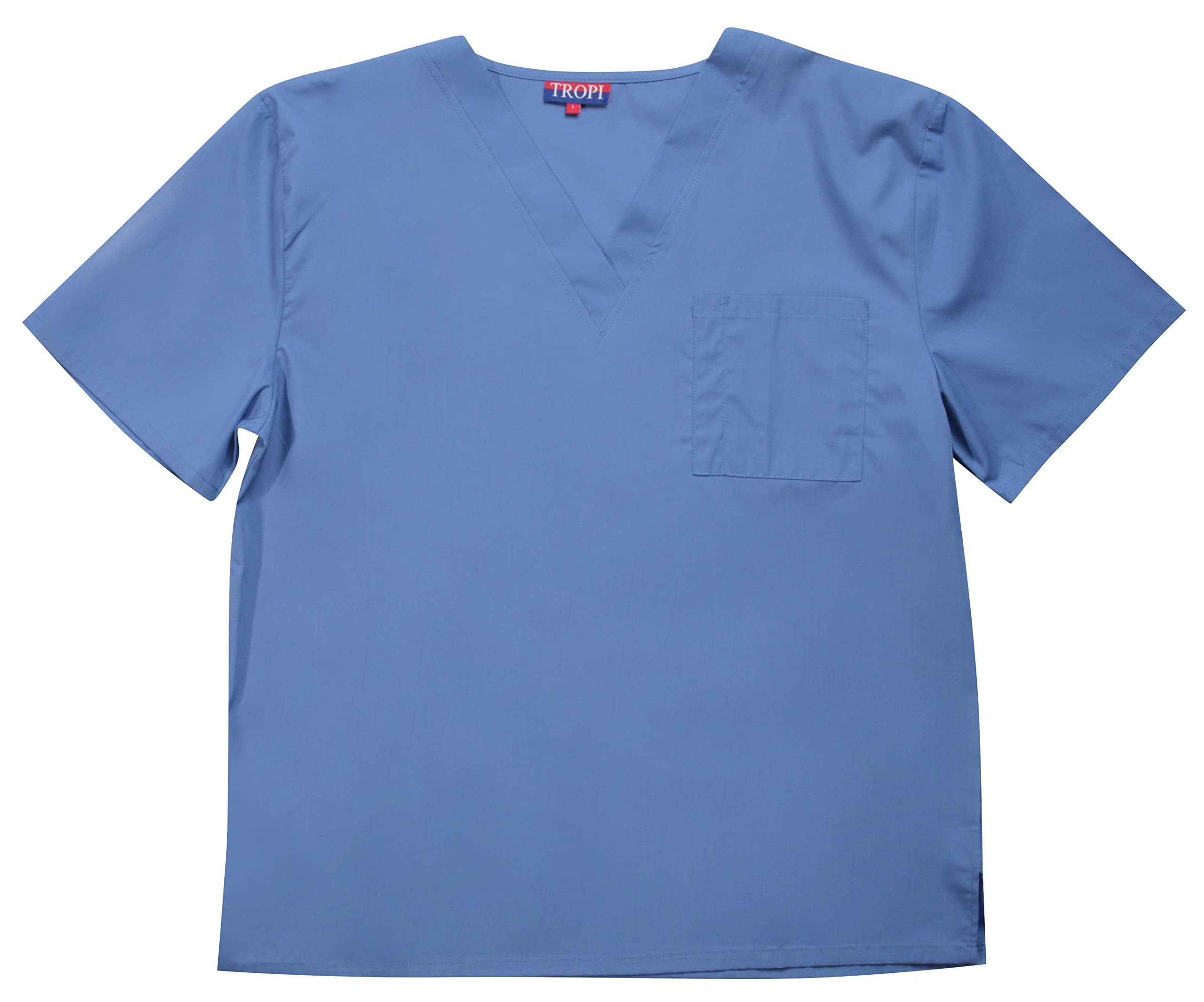 Tropi Men's Scrub Top Uniforms for Men (Small, Ceil) - Walmart.com