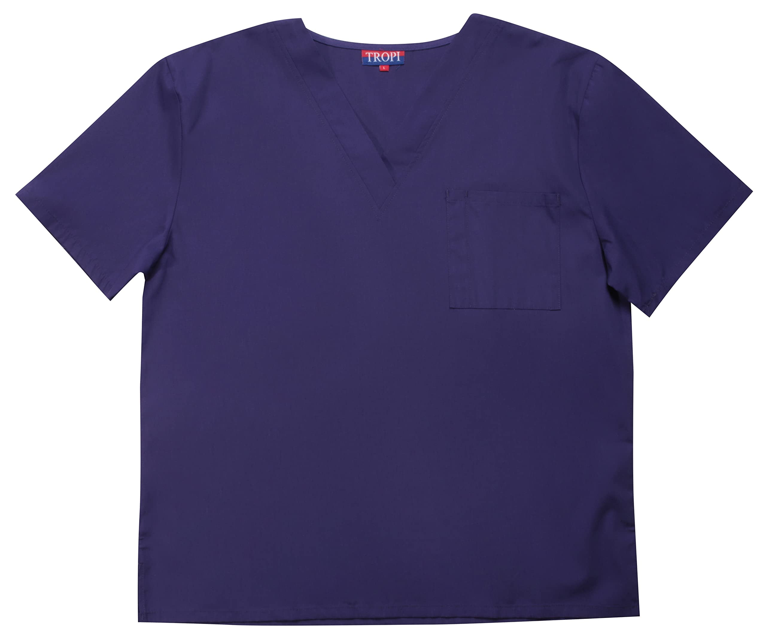 Tropi Men's Scrub Top Uniforms for Men (Small, Grape) - Walmart.com