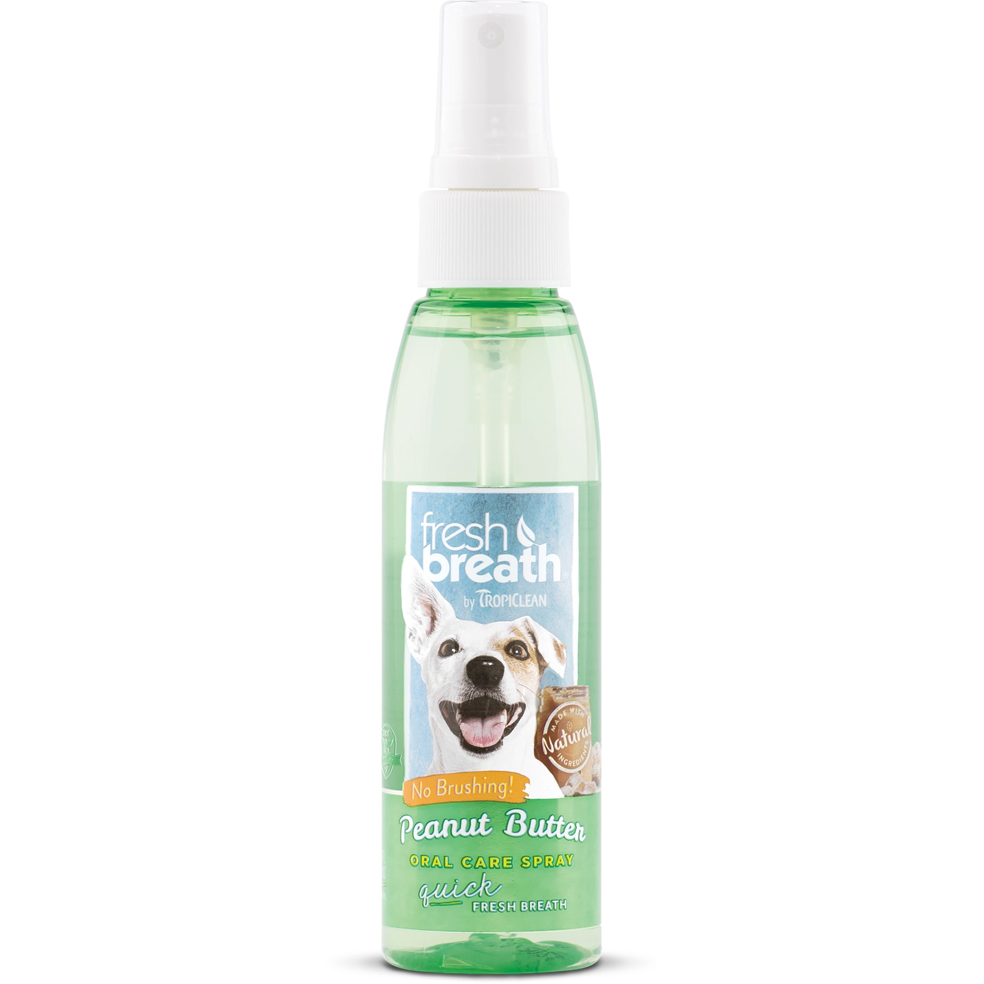 TropiClean Fresh Breath Peanut Butter Oral Care Spray for Dogs & Cats ...