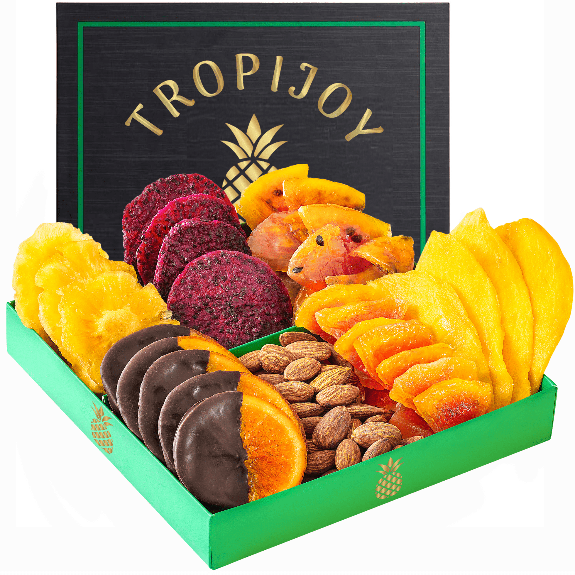 TropiJoy Dried Fruit Gift Basket - 7 Tropical Flavors with Chocolate ...