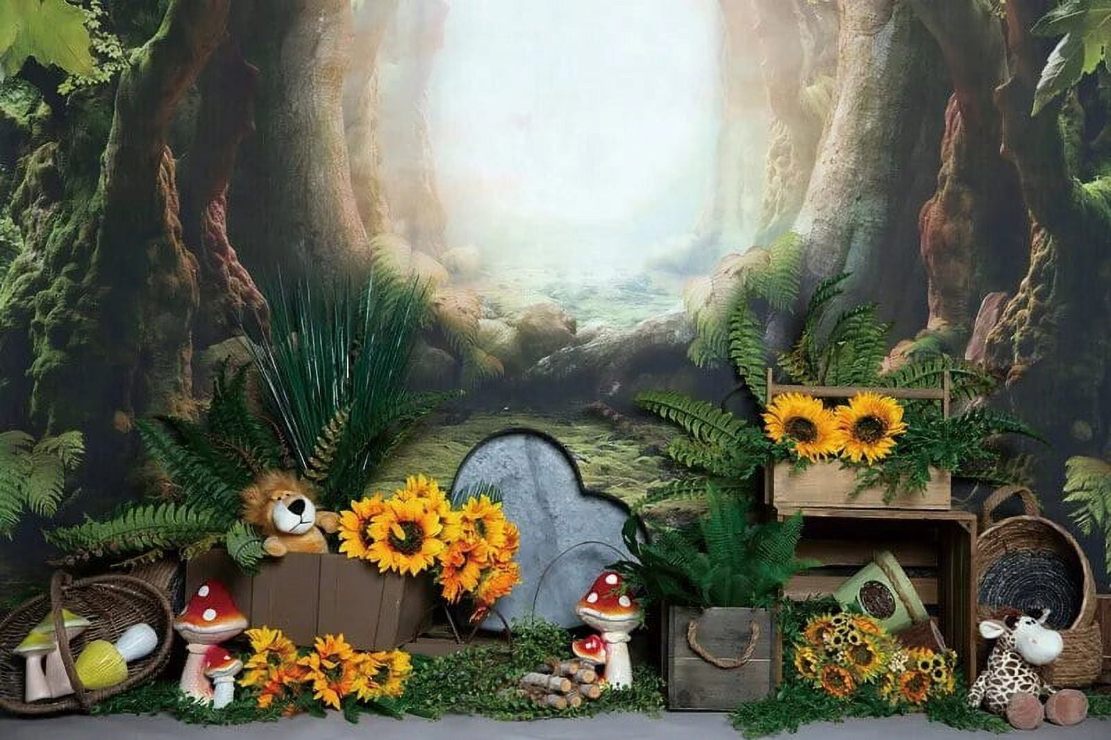 Tropic Green Virgin Forest Birthday Scene Photography Backdrop Newborn ...