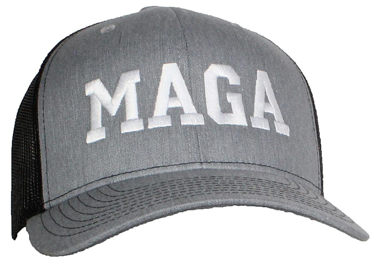 Tropic Hats Adult Embroidered Trump MAGA 6 Panel Trucker Cap W/Snapback ...
