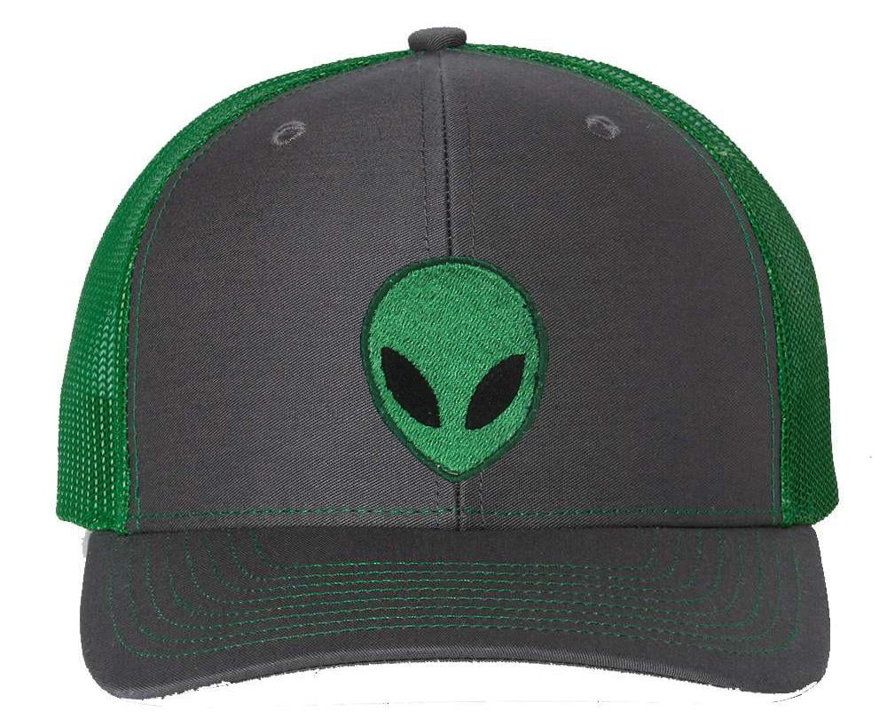 Tropic Hats Embroidered Alien Face 6 Panel Trucker Snapback Cap ...