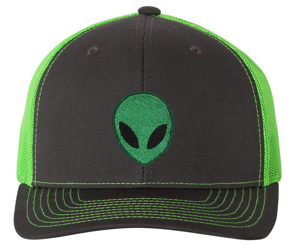 Tropic Hats Embroidered Alien Face 6 Panel Trucker Snapback Cap ...