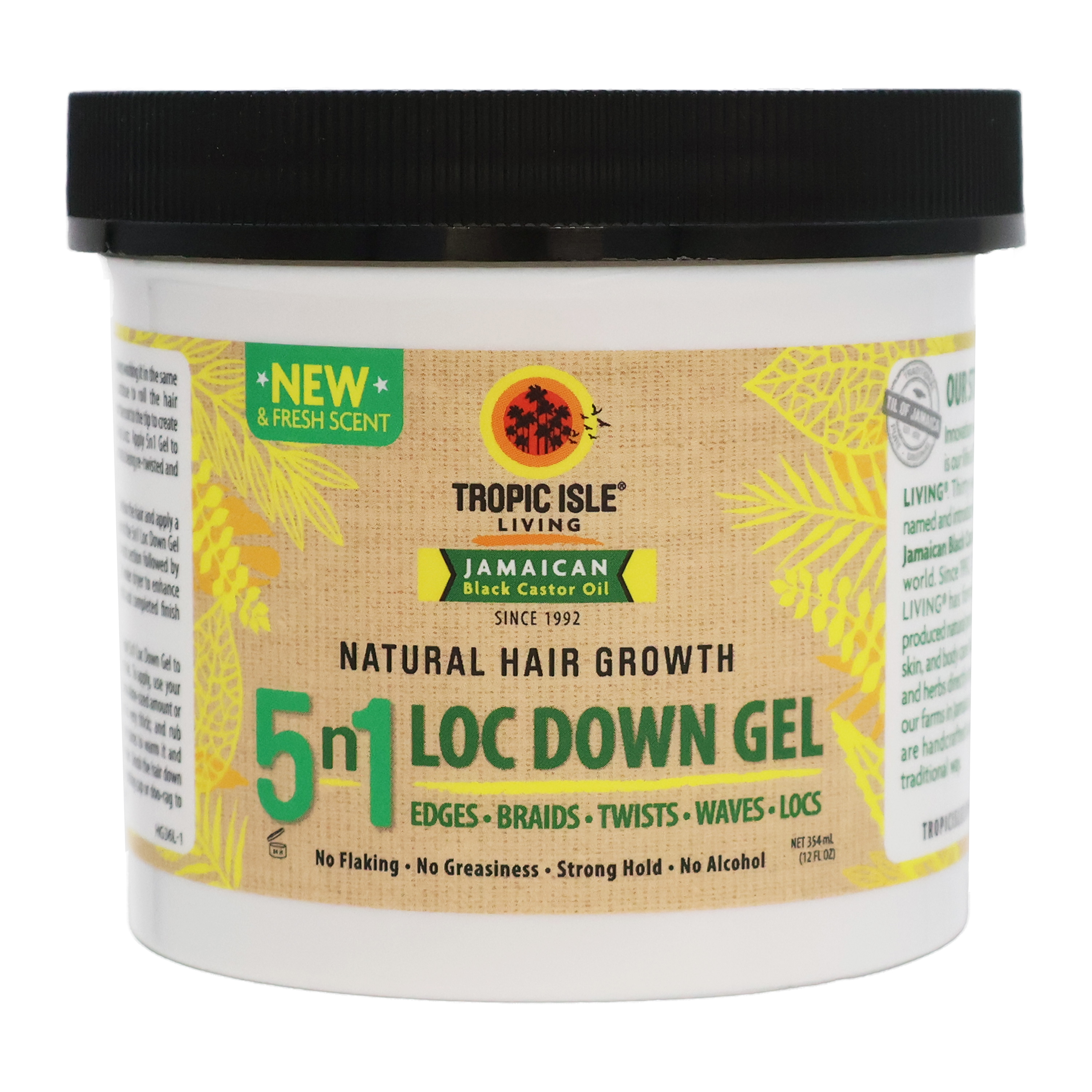 Tropic Isle Black Castor Oil 5 in 1 Lock Down Gel, 12 Oz., Pack of 2 - Walmart.com