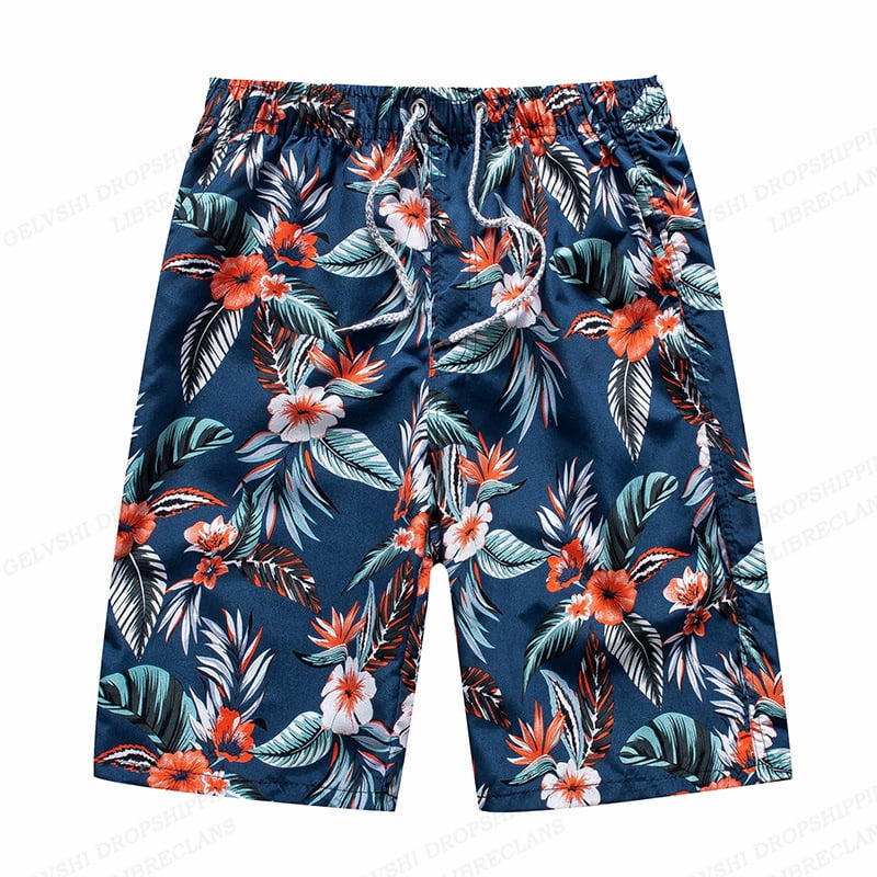 Tropic Plant &Flower Swimwear Shorts Floral 3D print Surfing Board ...