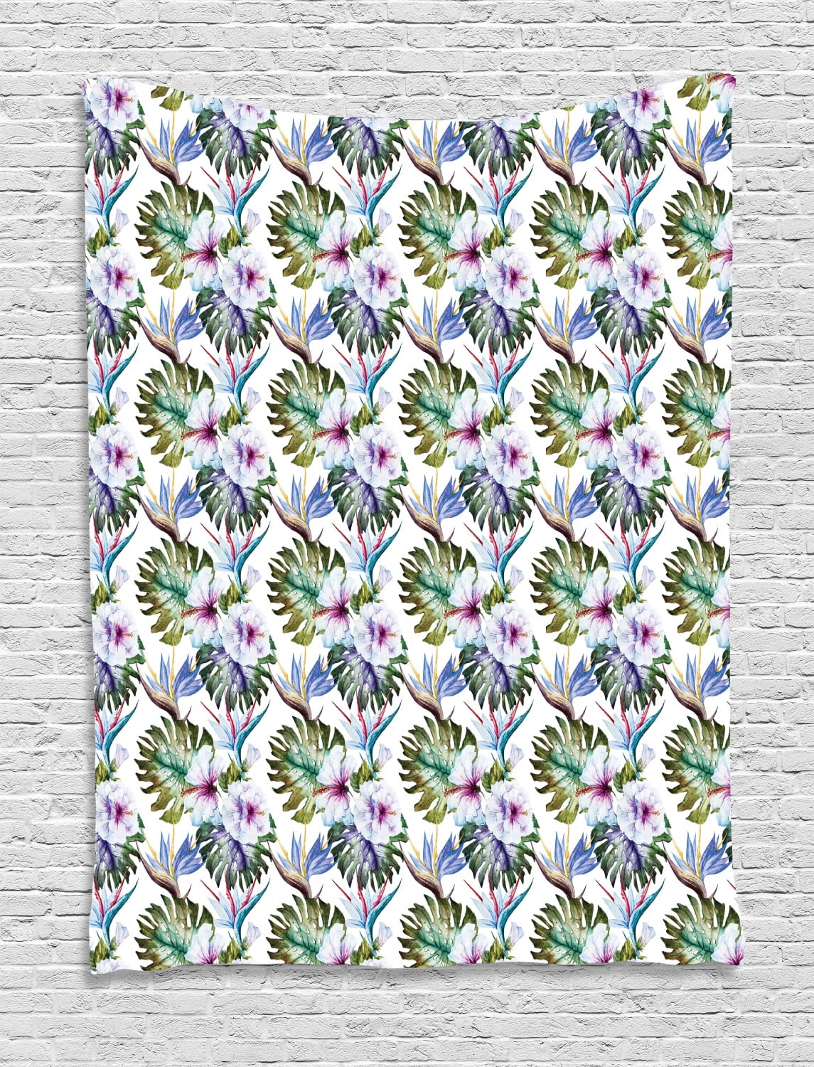 Tropic Tapestry, Repeating Pattern of Colorful Exotic Flowers in ...