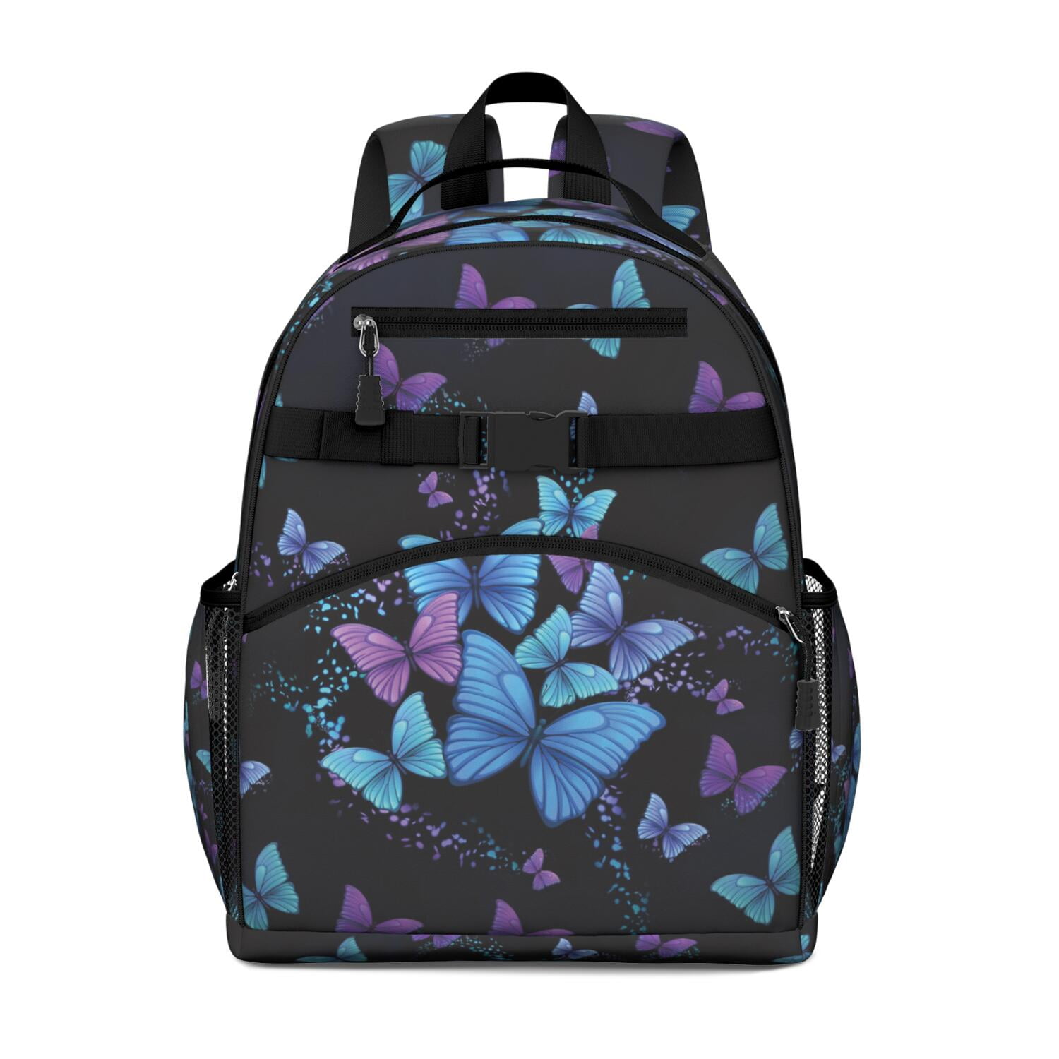 Tropical Abstract Butterfly Backpack - Aesthetic Waterproof School Bag ...