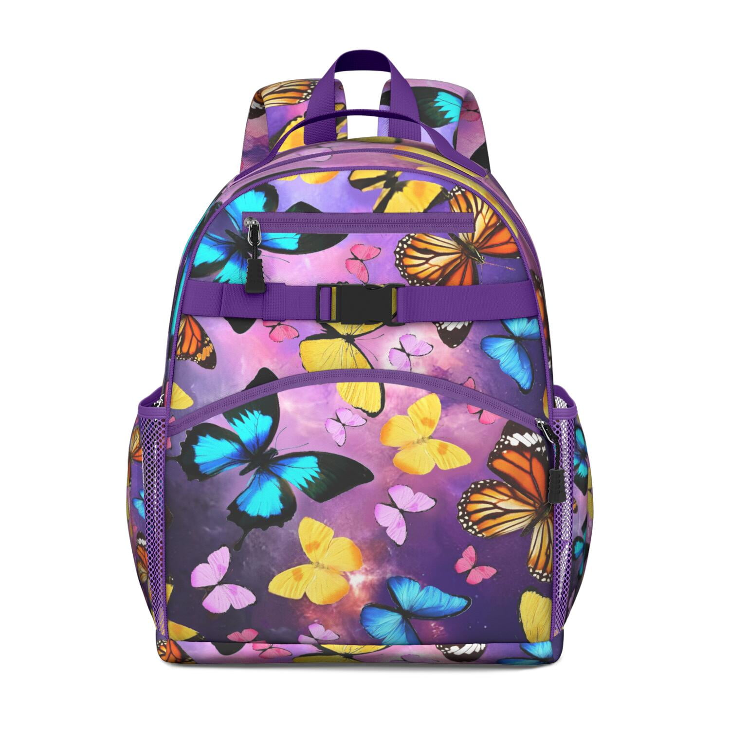 Tropical Abstract Butterfly Backpack - Aesthetic Waterproof School Bag ...