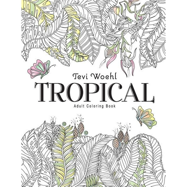 tropical plant coloring book