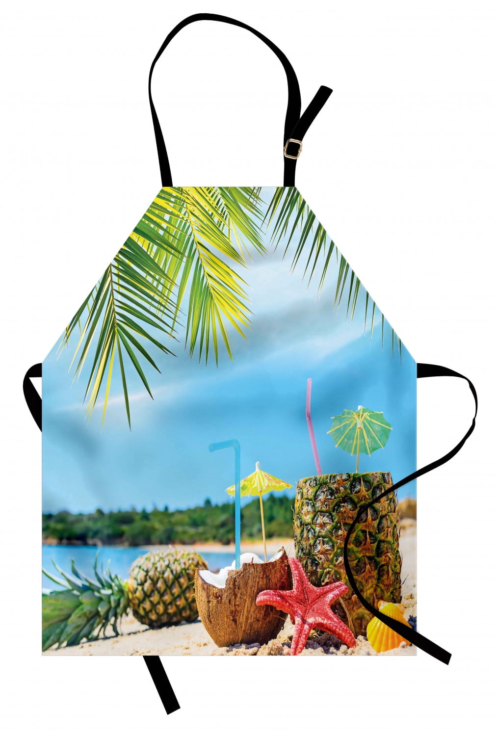 Tropical Apron Fresh Summer Fruits Coconut and Pineapple Drinks at ...
