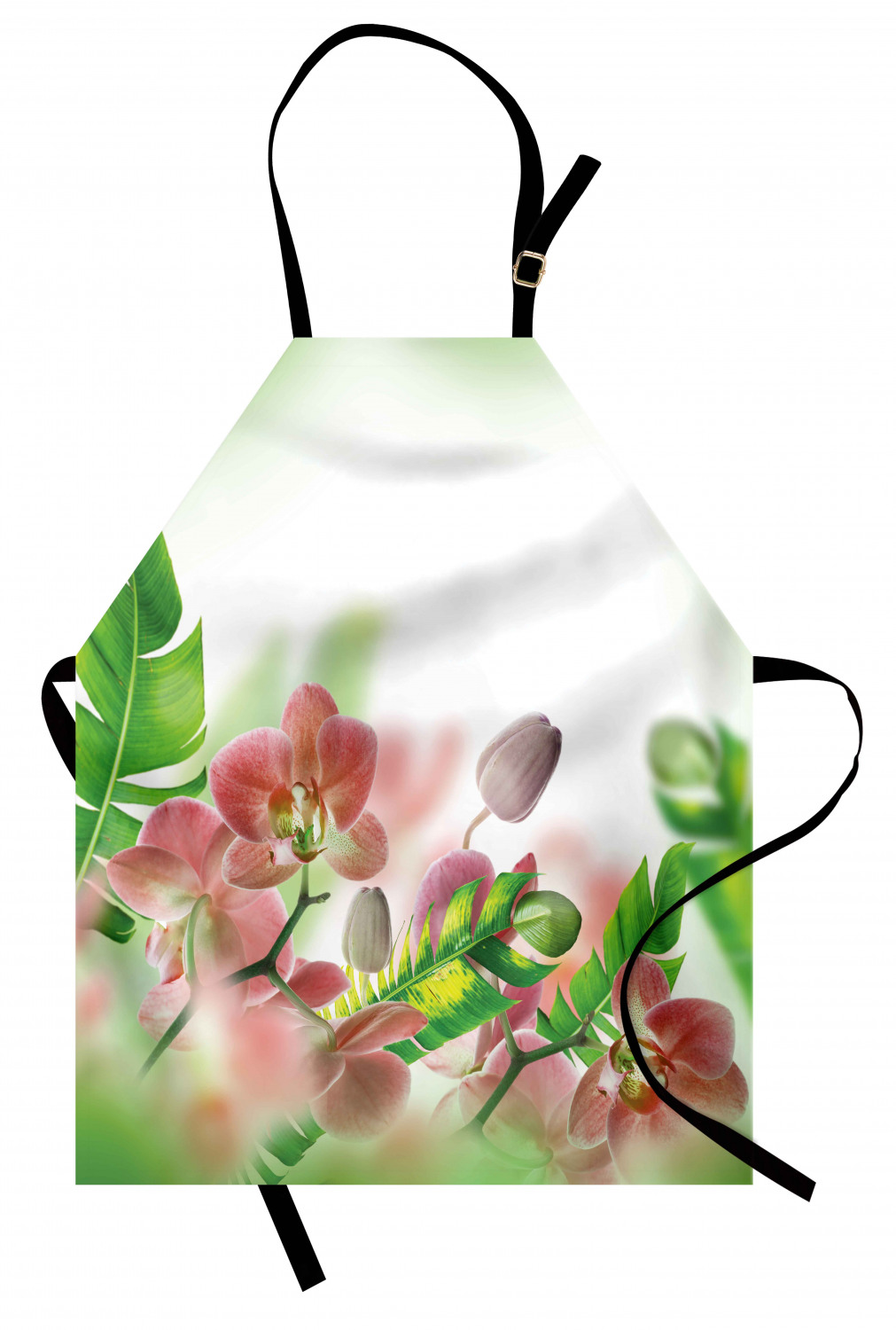 Tropical Apron Tropical Orchids Branch Stem Petal Leaf Bud Spring ...
