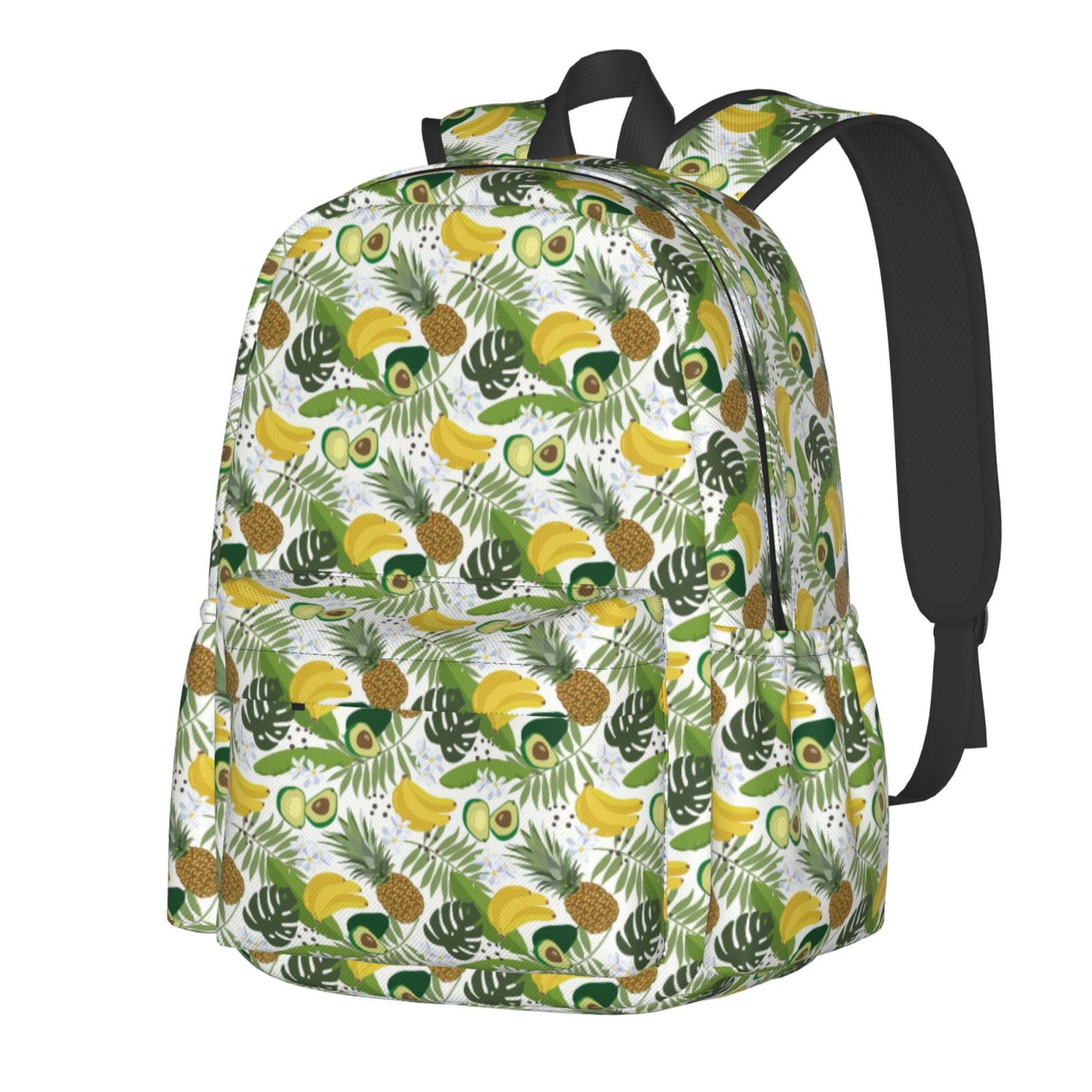 Tropical Banana Coconut Avocado and Palm Leaf Backpack for Men Women ...