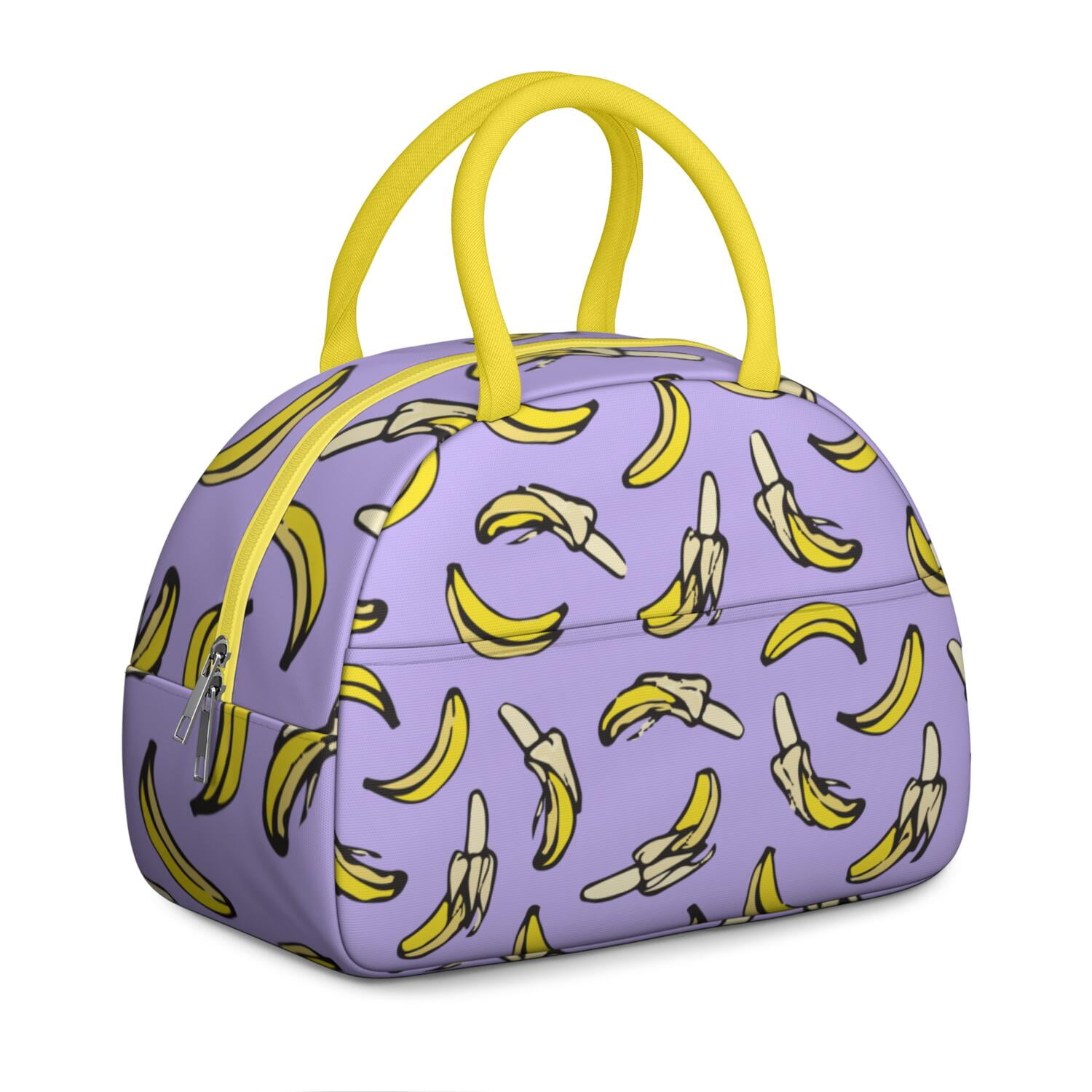 Tropical Banana Print Lunch Tote – Sweet and Funny Yellow Fruit Pattern ...