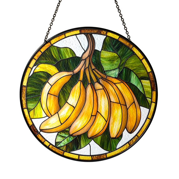 Tropical Banana Stained Glass Style Window Suncatcher - Walmart.com