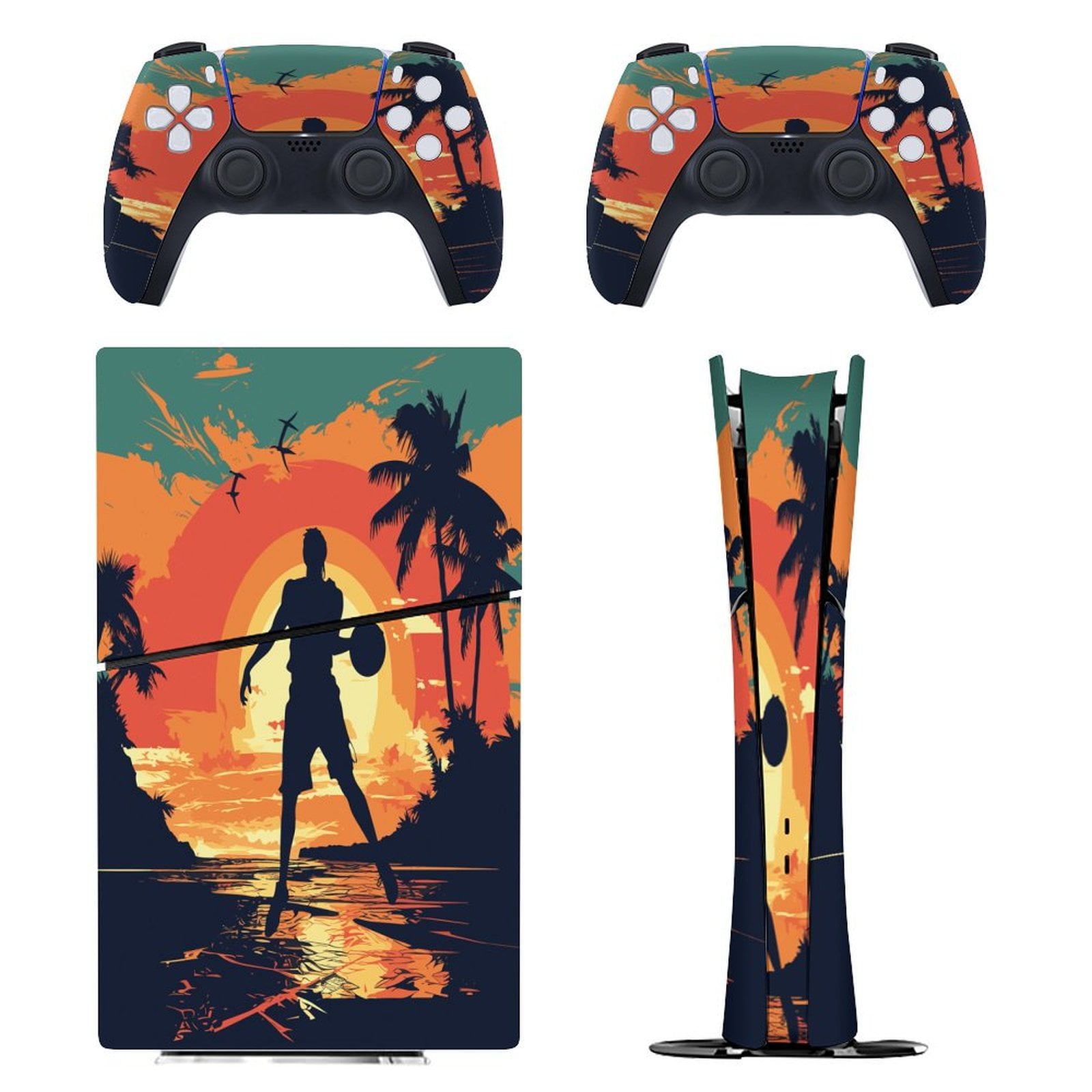Tropical, Basketball, Sea PS5/PS5 Slim Digital Disc Skin Sticker For ...