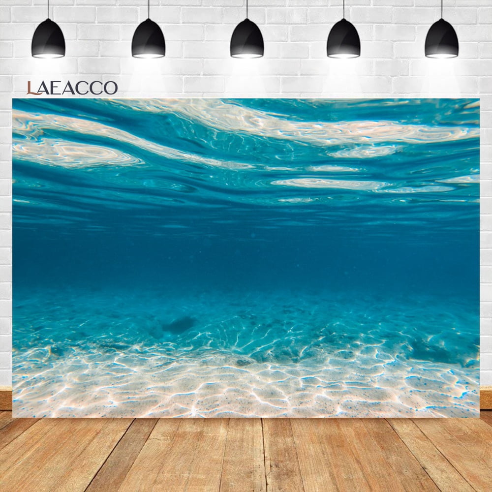 Tropical Beach Backdrop Summer Seaside Sand Beach Palm Trees Ocean ...