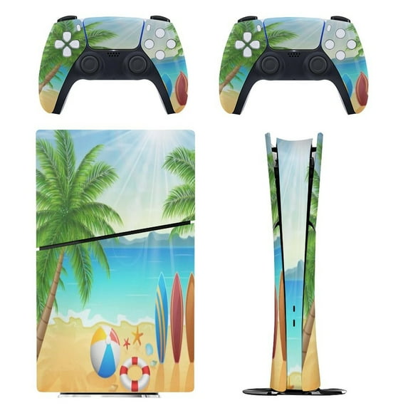 Tropical Beach Bright Sun PS5/PS5 Pro/PS5 Slim Digital Disc Skin ...