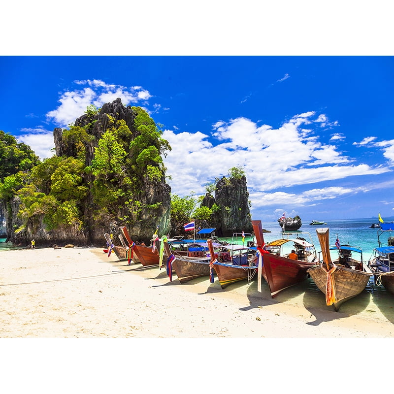 Tropical Beach Natural Landscape Photography Backdrops Landscape Blue ...
