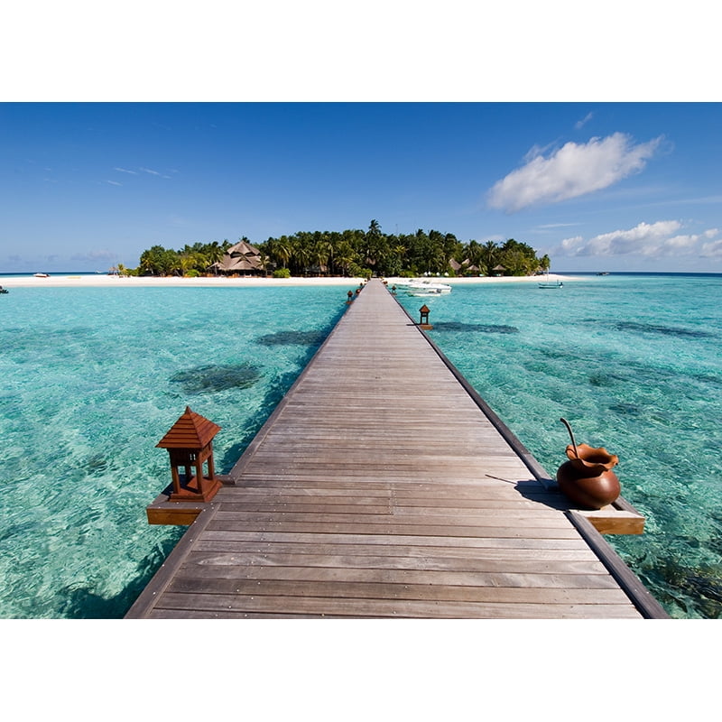 Tropical Beach Natural Landscape Photography Backdrops Landscape Blue ...