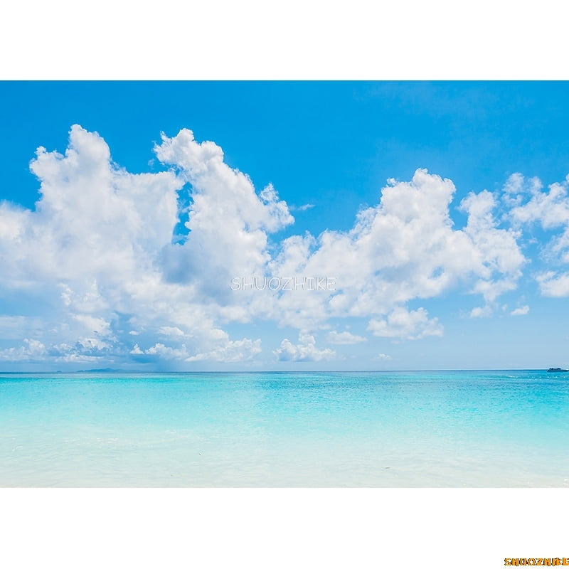 Tropical Beach Natural Landscape Photography Backdrops Landscape Blue ...