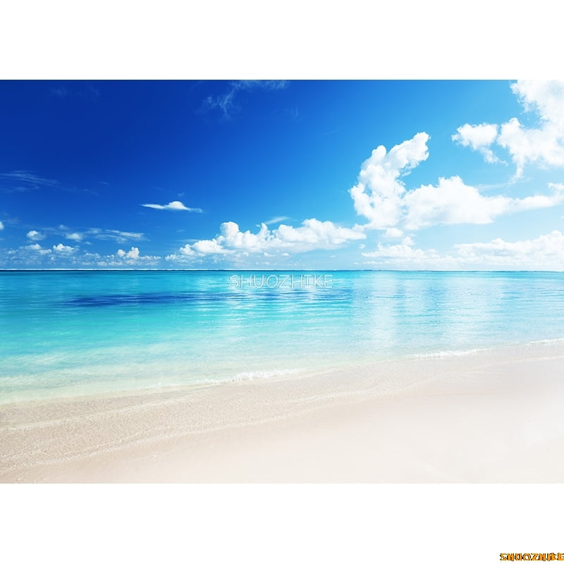 Tropical Beach Natural Landscape Photography Backdrops Landscape Blue ...