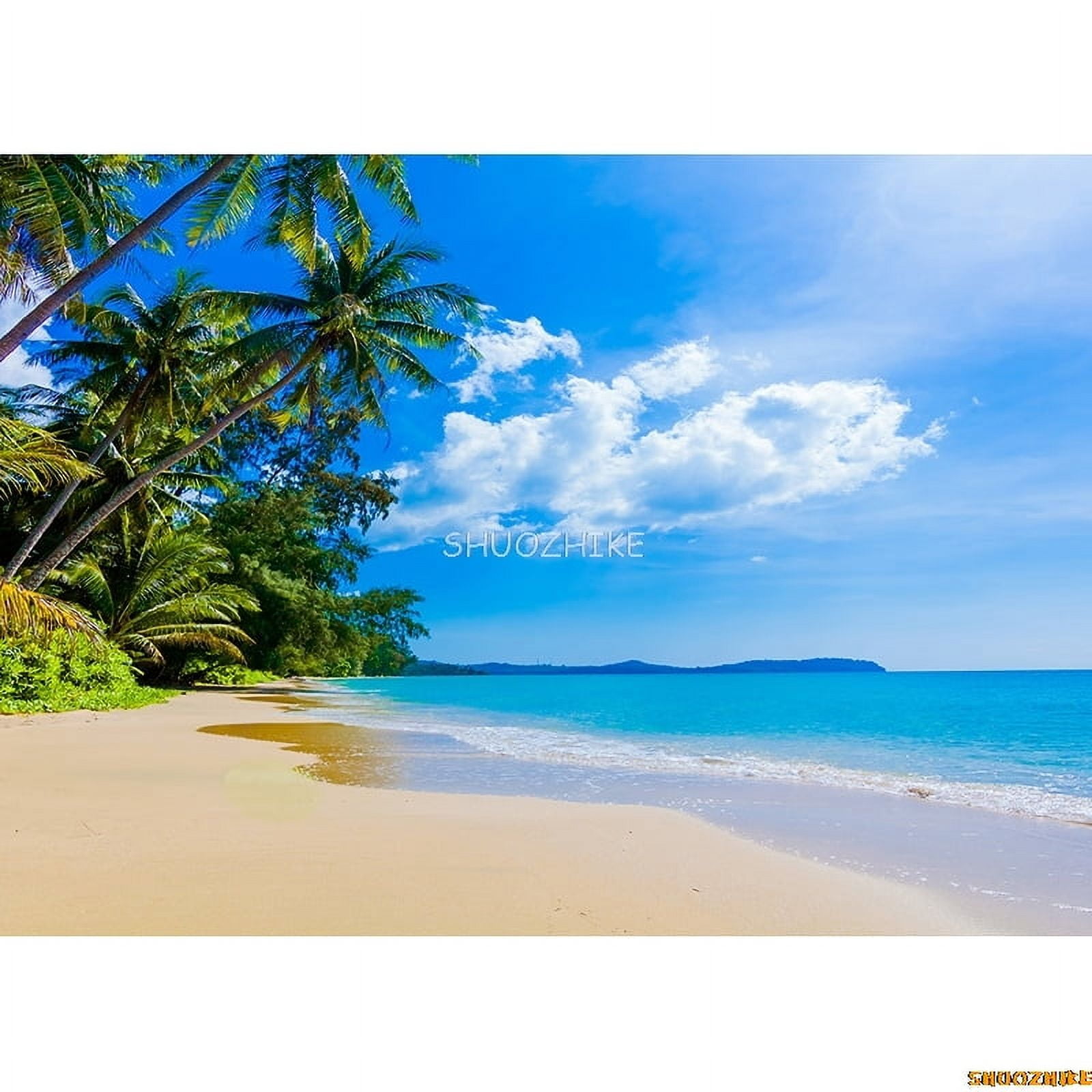 Tropical Beach Natural Landscape Photography Backdrops Landscape Blue ...