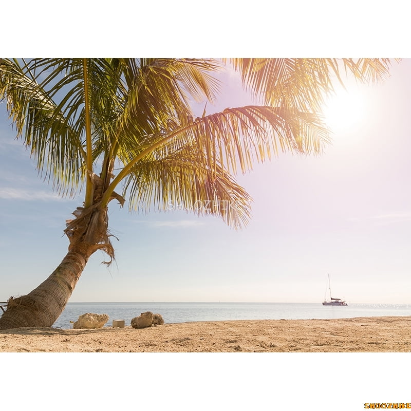 Tropical Beach Natural Landscape Photography Backdrops Landscape Blue ...