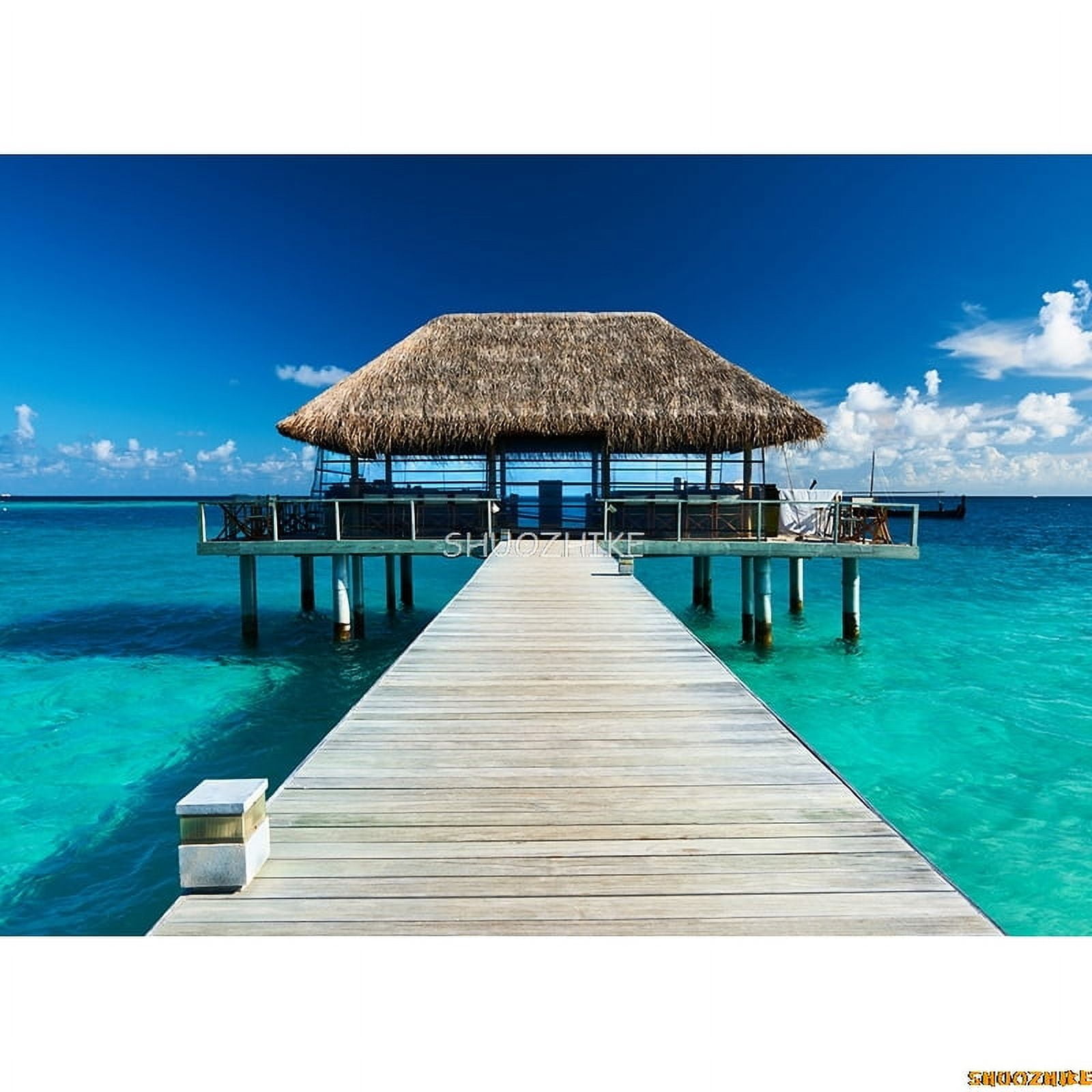 Tropical Beach Natural Landscape Photography Backdrops Landscape Blue ...