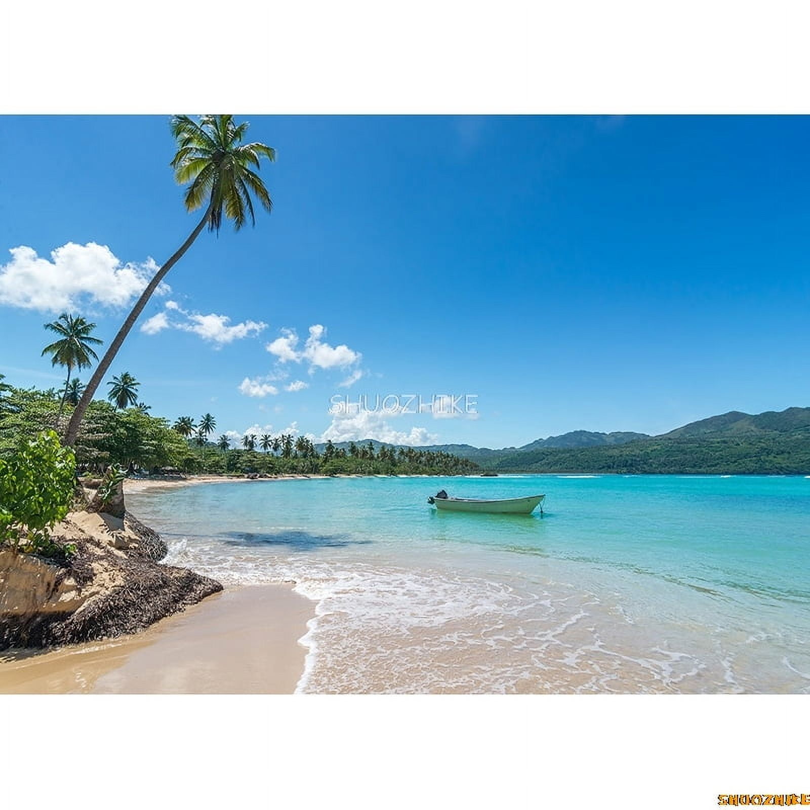 Tropical Beach Natural Landscape Photography Backdrops Landscape Blue ...