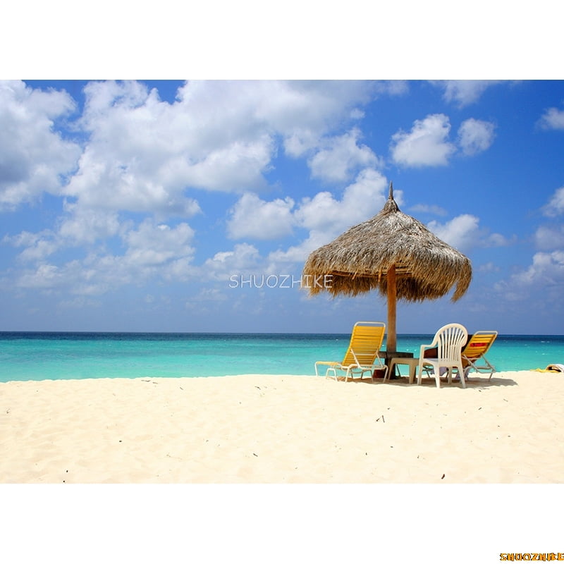 Tropical Beach Natural Landscape Photography Backdrops Landscape Blue ...