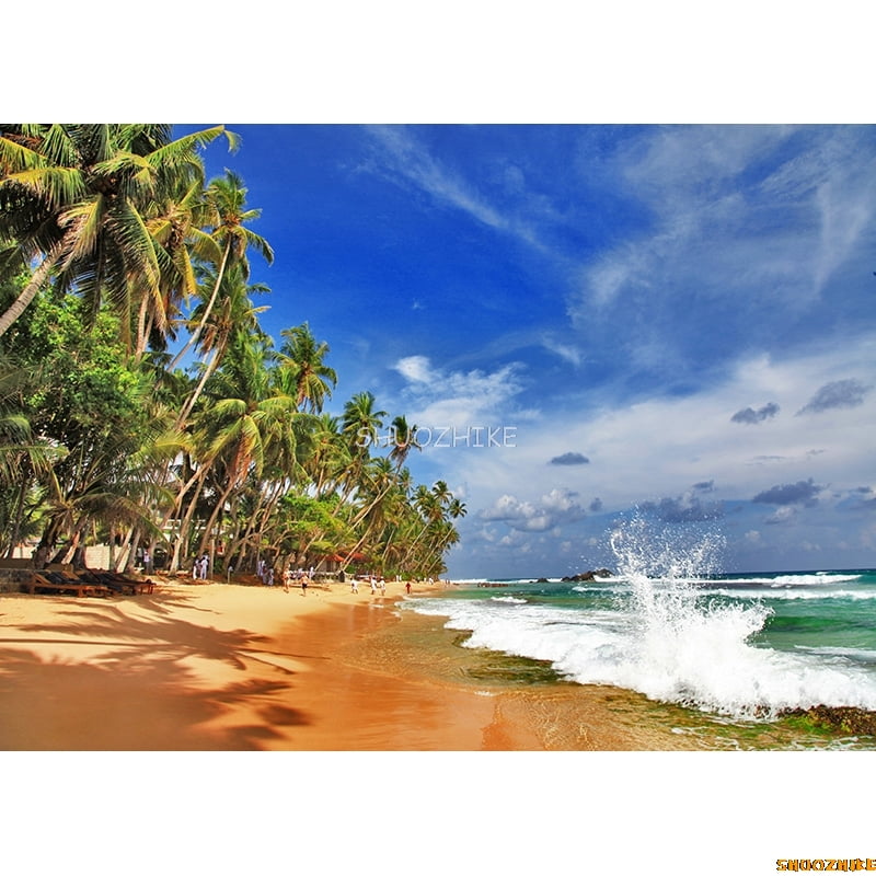 Tropical Beach Natural Landscape Photography Backdrops Landscape Blue ...