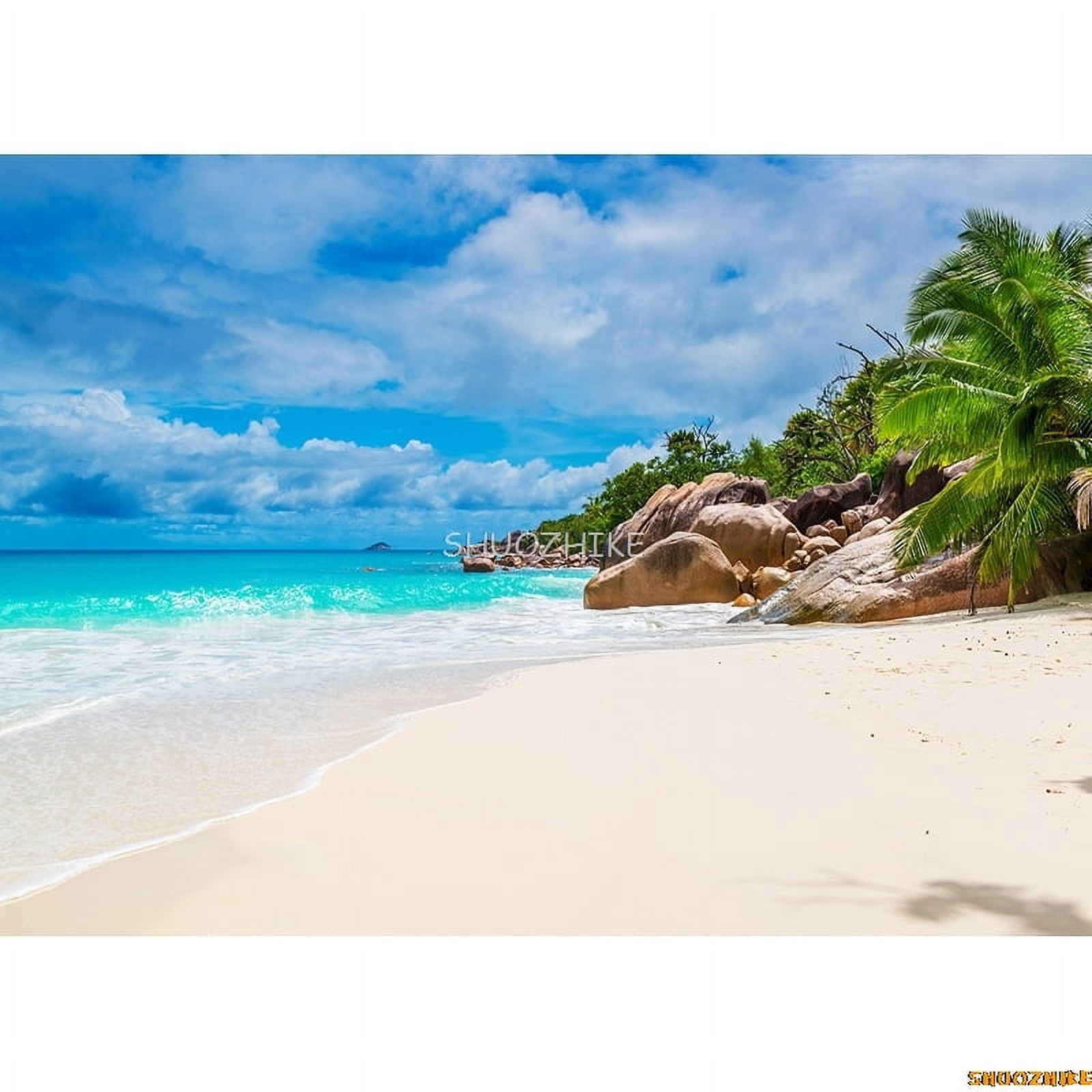 Tropical Beach Natural Landscape Photography Backdrops Landscape Blue ...