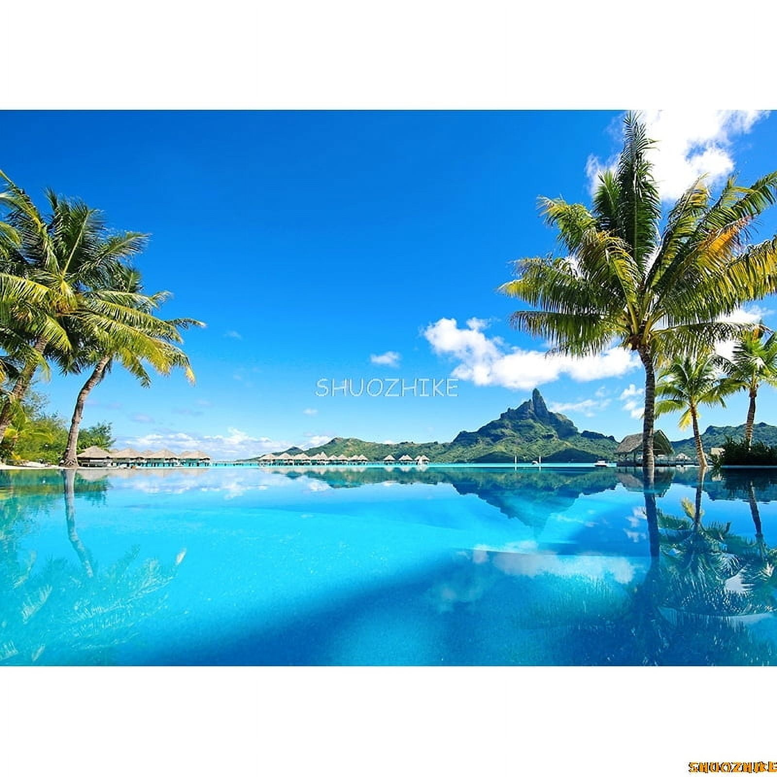 Tropical Beach Natural Landscape Photography Backdrops Landscape Blue ...