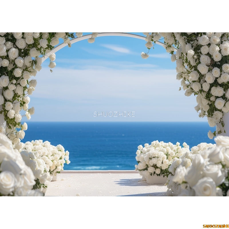 Tropical Beach Natural Landscape Photography Backdrops Landscape Blue ...