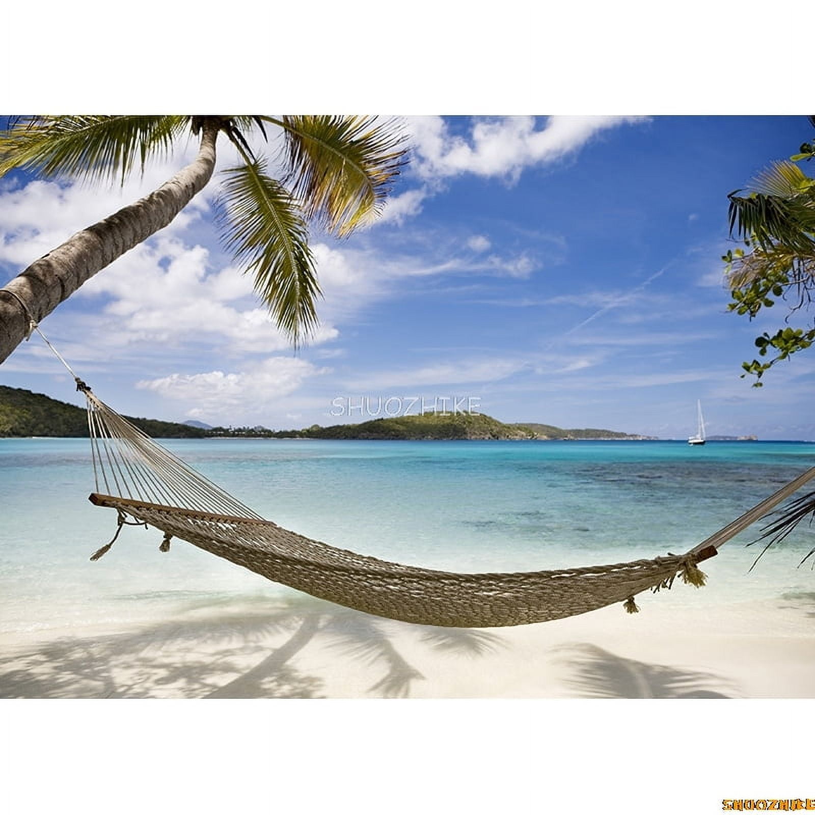 Tropical Beach Natural Landscape Photography Backdrops Landscape Blue ...